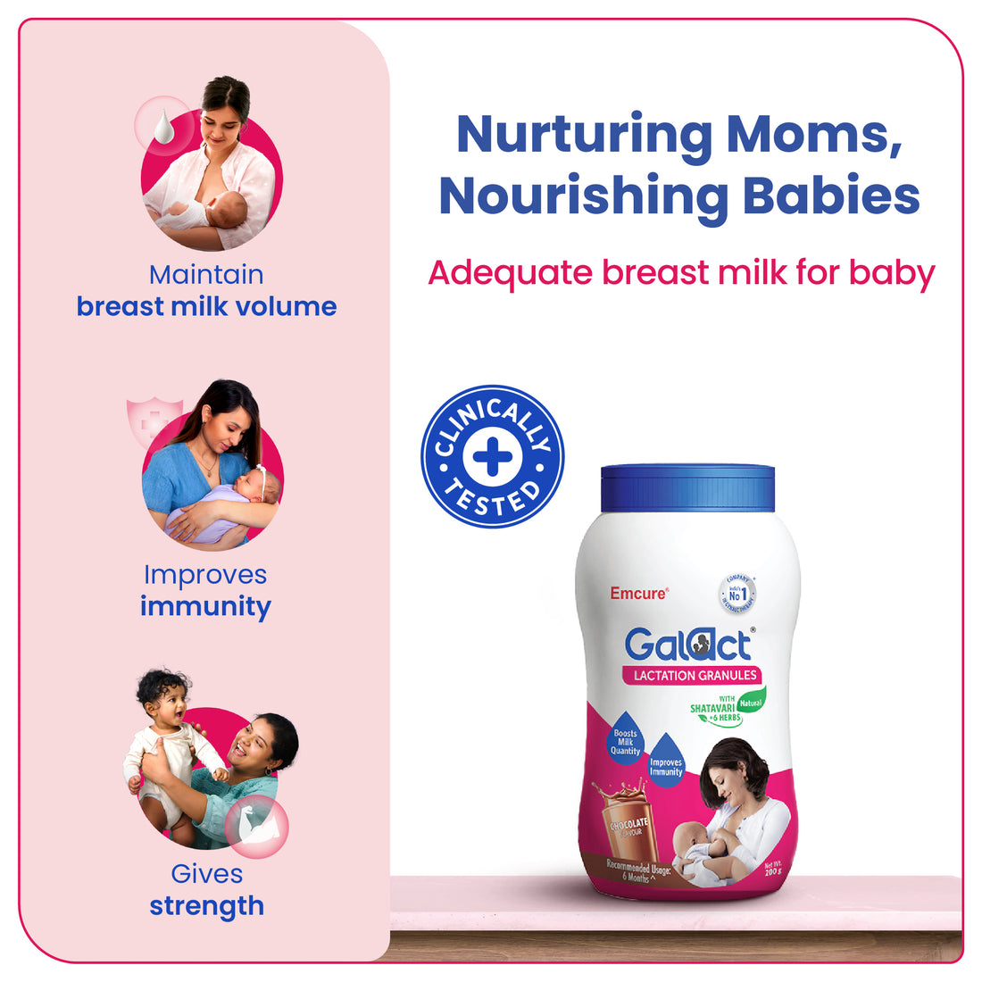 Galact Lactation Granules for Breastfeeding - Galact by Emcure
